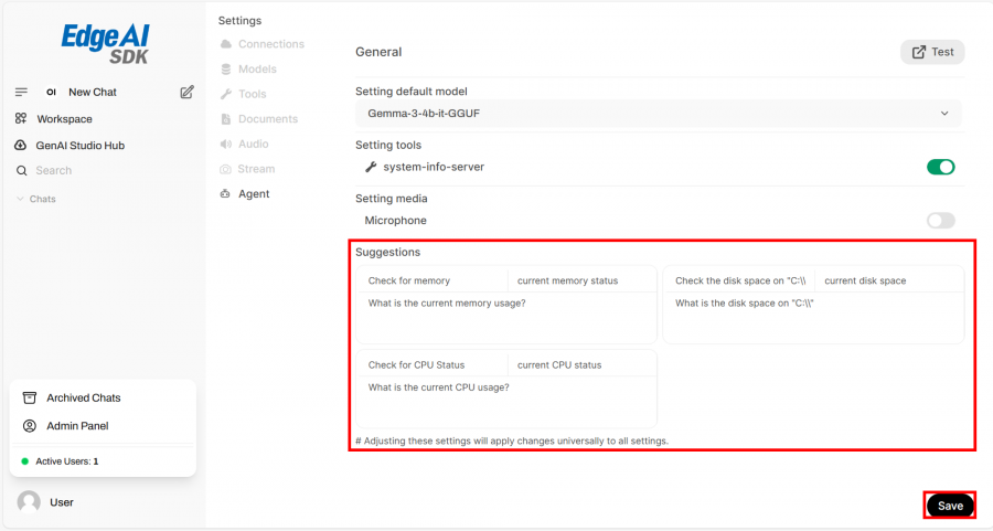 GenAI Chatbot | Edge AI SDK / Inference Kit